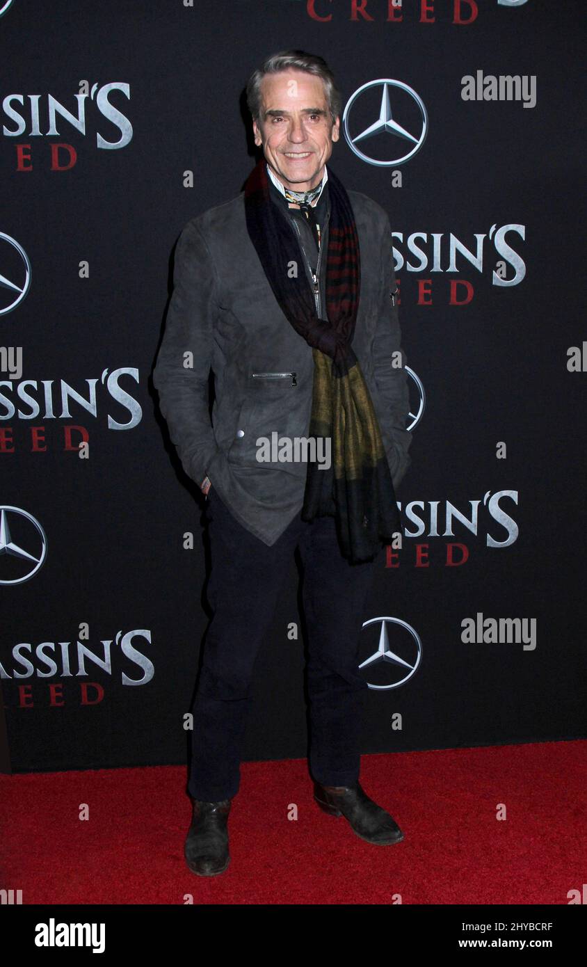 Jeremy Irons attends the 'Assassin's Creed' New York Premiere Held at ...