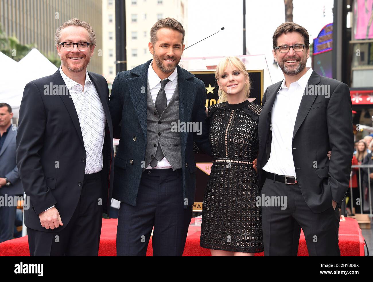 Ryan Reynolds, Anna Faris, Rhett Reese and Paul Wernick during Ryan ...