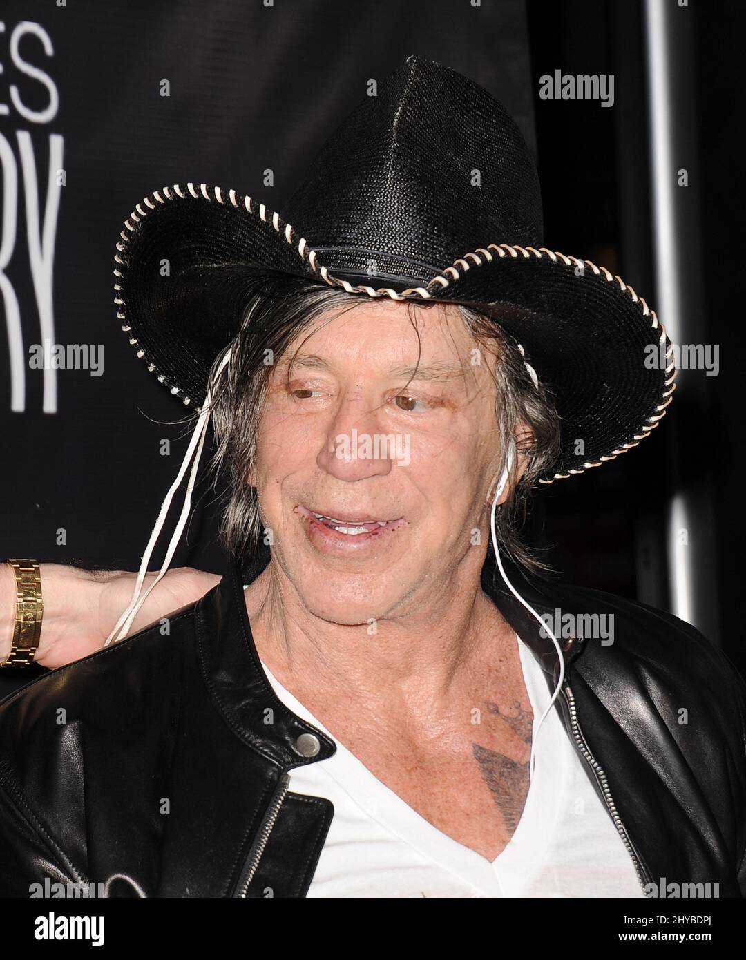 Mickey Rourke attending a screening of Through My Father's Eyes: The ...