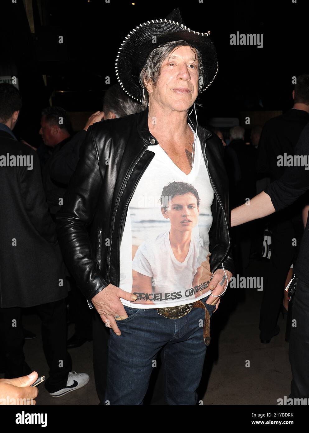 Mickey Rourke attending a screening of Through My Father's Eyes: The ...
