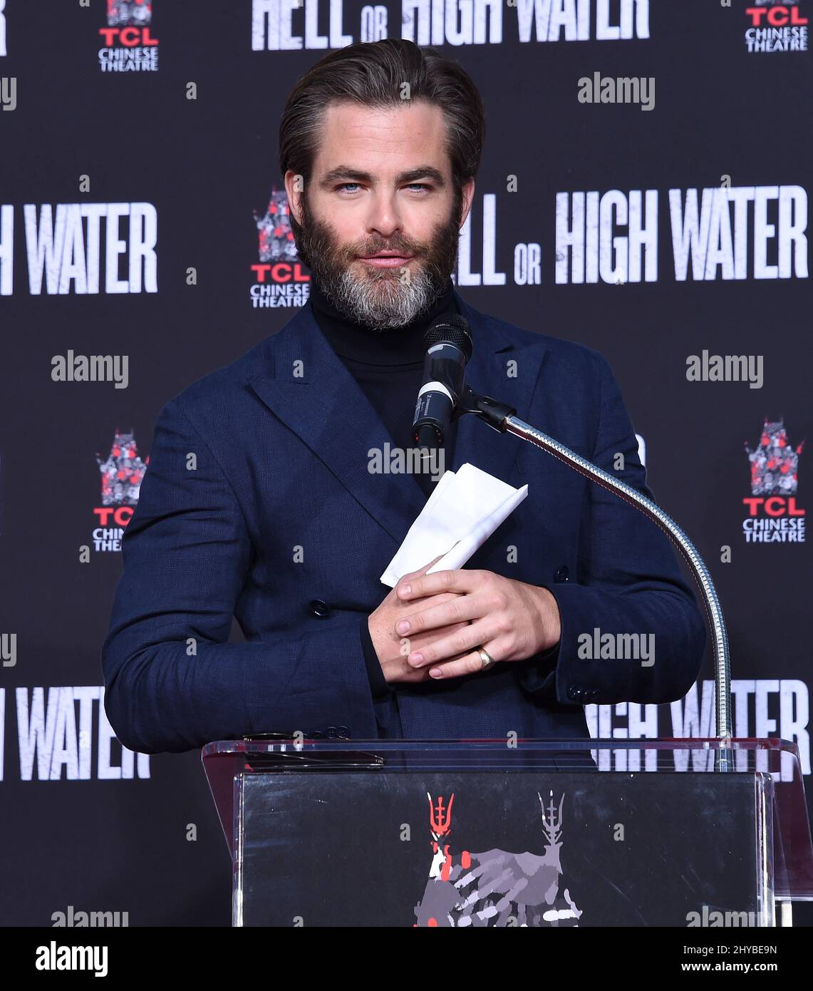 Chris Pine attending Jeff Bridges' Hand & Foot Print Ceremony held at ...