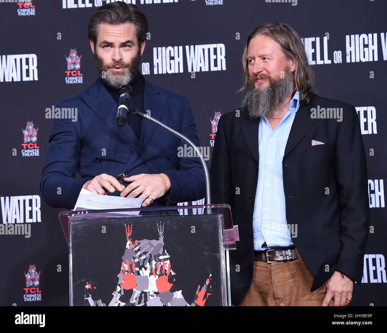Chris Pine and David Mackenzie attending Jeff Bridges' Hand & Foot ...