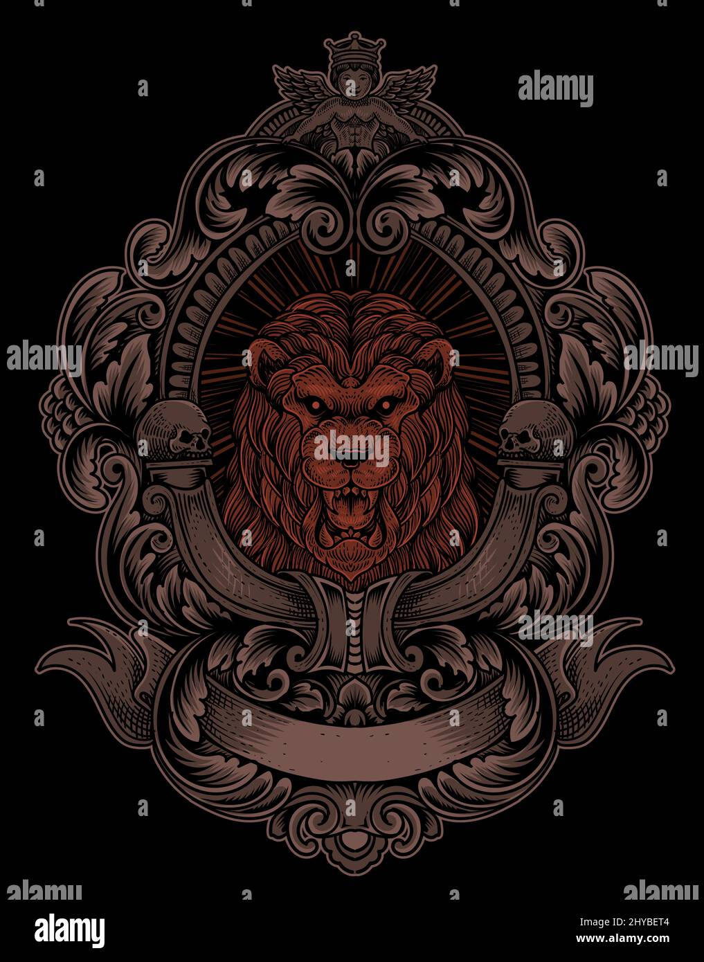 Engraved fur pattern Stock Vector Images - Alamy