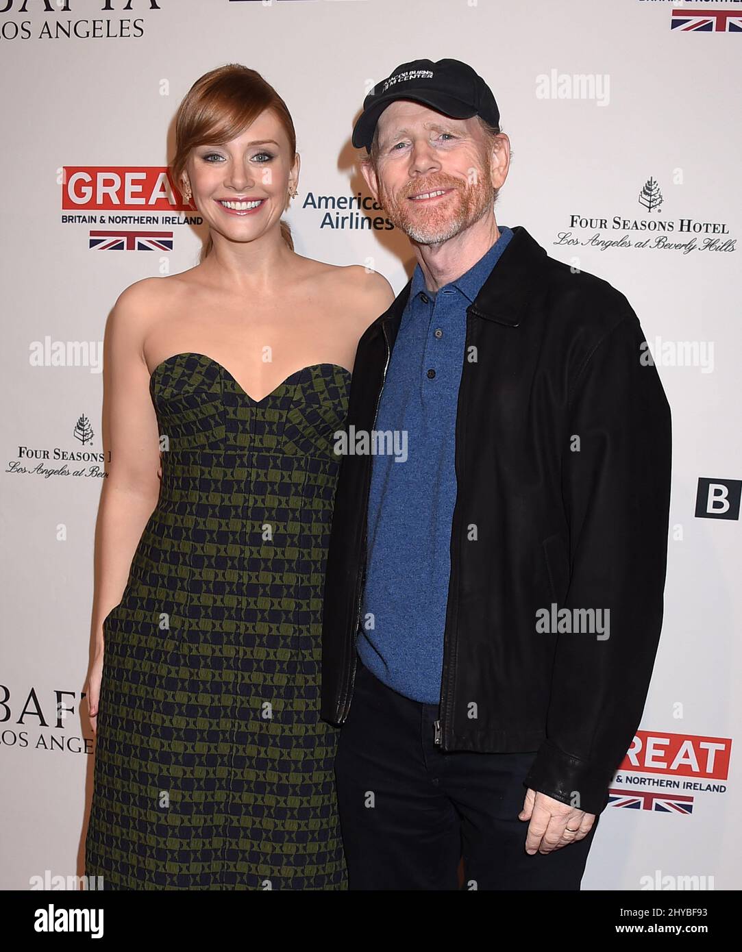 Bryce Dallas Howard and Ron Howard attending the BAFTA Tea Party 2017 ...