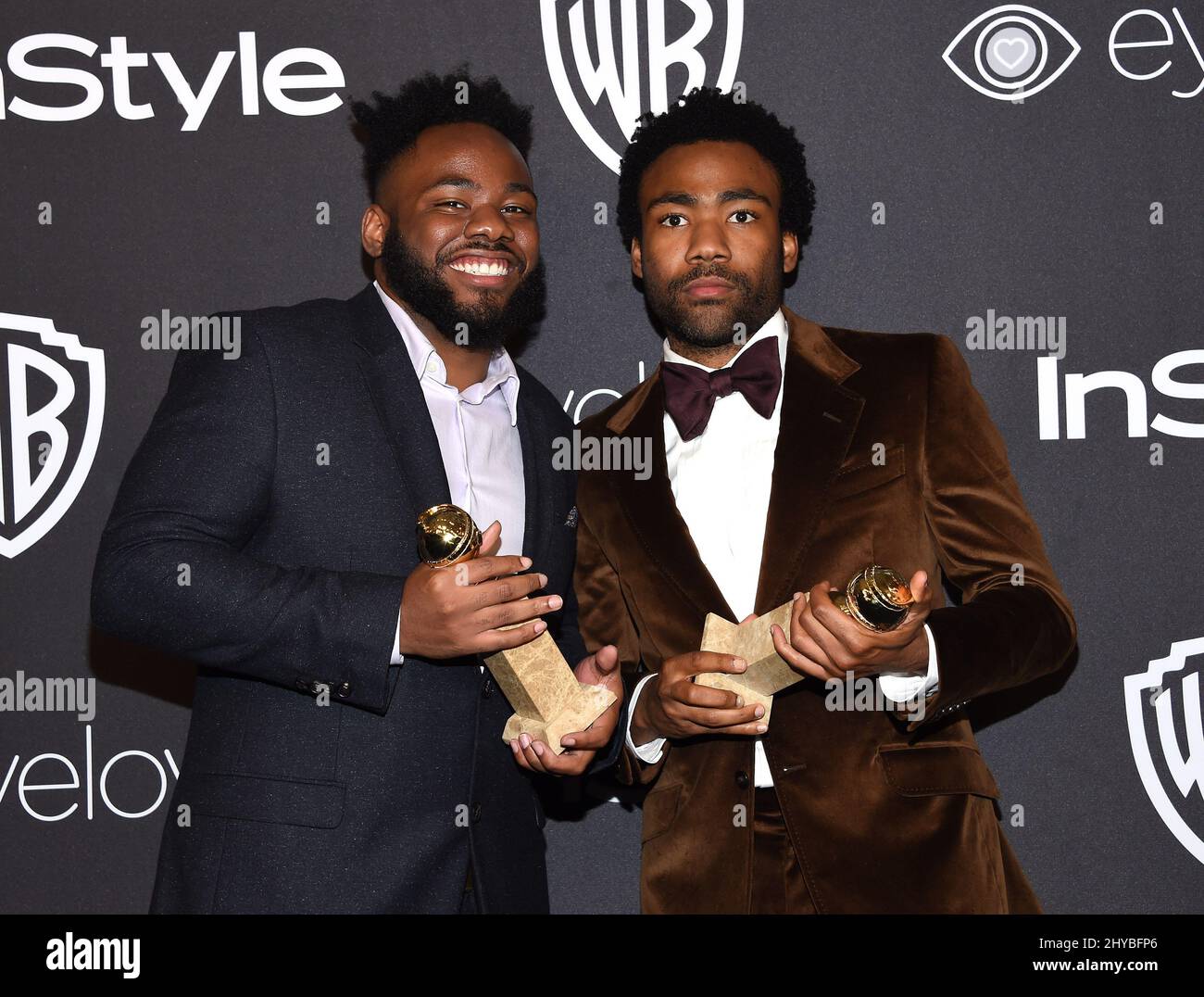 Steven Glover and Donald Glover attending the 74th Annual Golden Globe ...