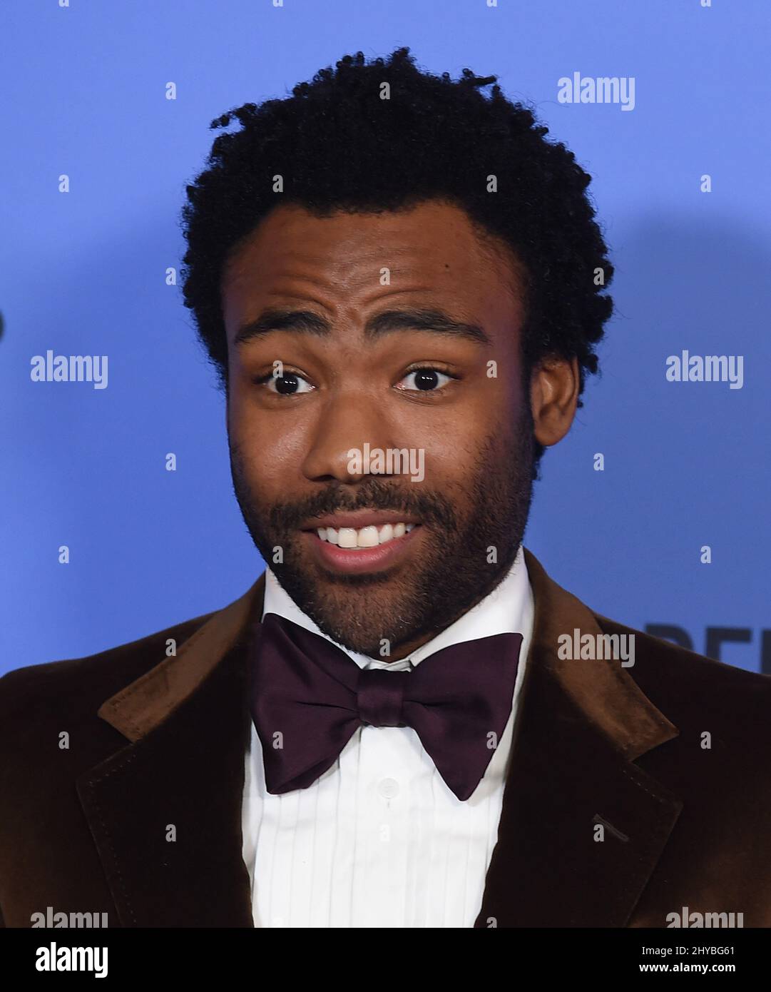 Donald Glover in the press room at the 74th Annual Golden Globe Awards ...