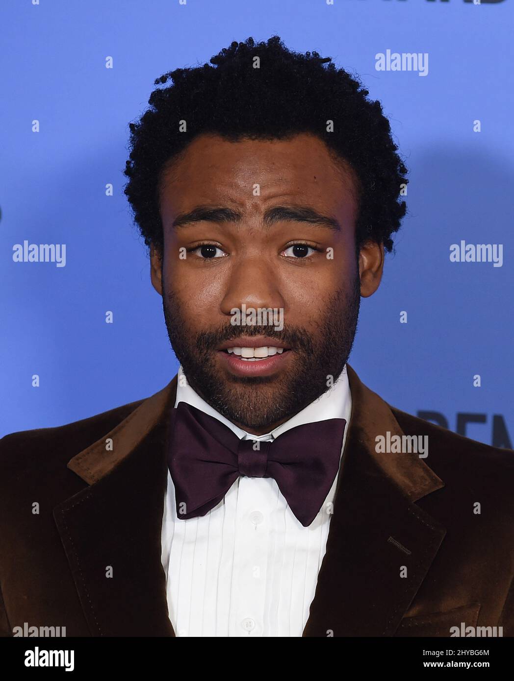 Donald Glover in the press room at the 74th Annual Golden Globe Awards ...