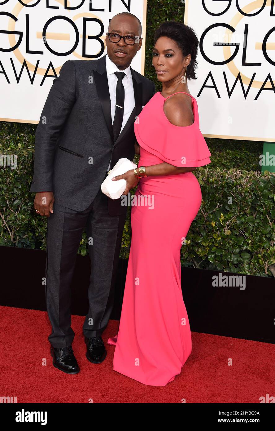 Courtney B. Vance and Angela Bassett attending the 74th Annual Golden ...