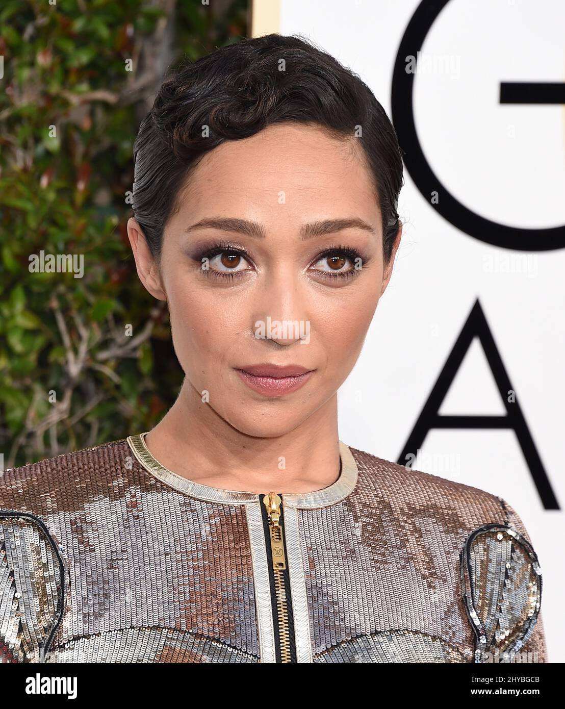Ruth Negga attending the 74th Annual Golden Globe Awards held at the ...