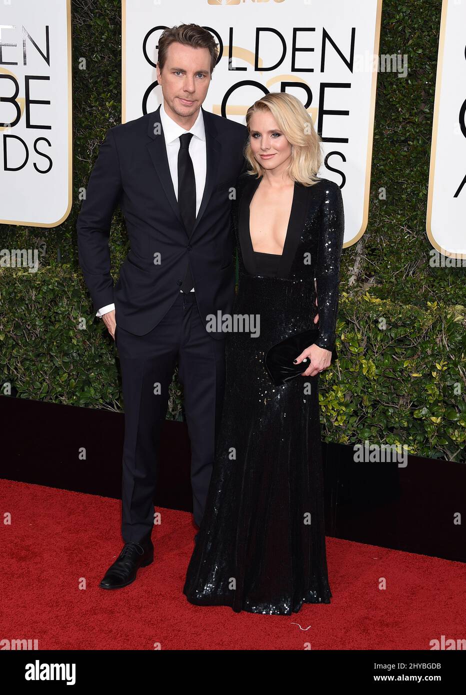 Dax Shepard and Kristen Bell attending the 74th Annual Golden Globe ...