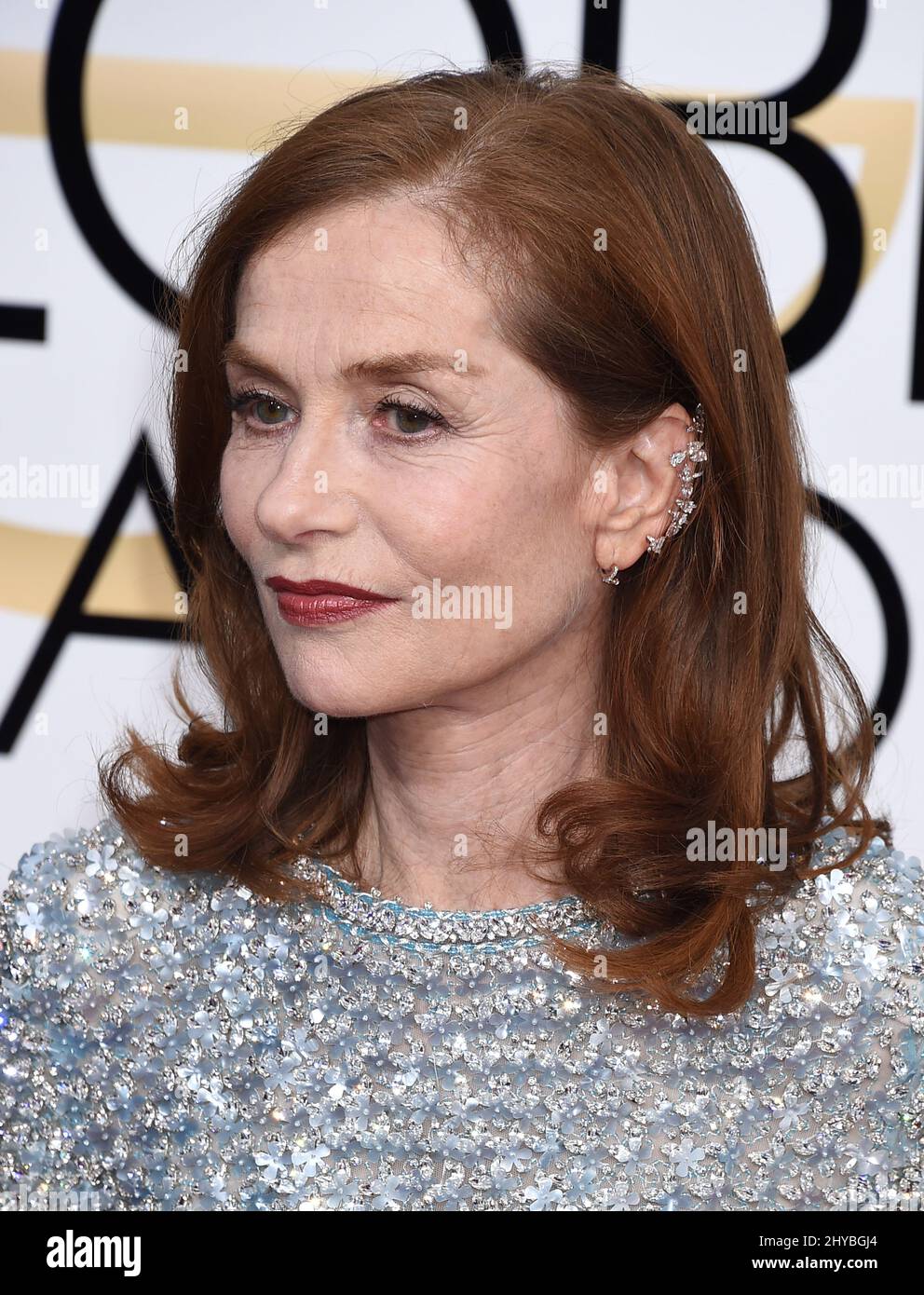 Isabelle Huppert attending the 74th Annual Golden Globe Awards held at ...