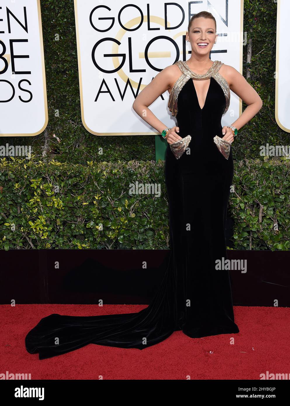 Blake Lively attending the 74th Annual Golden Globe Awards held at the ...