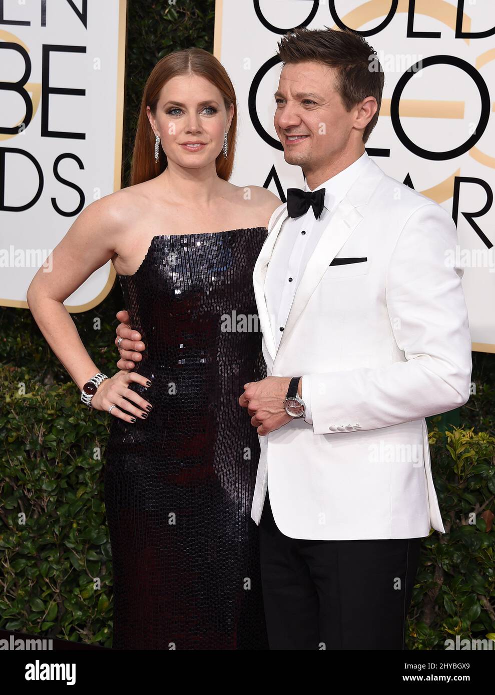 Amy Adams and Jeremy Renner attending the 74th Annual Golden Globe ...