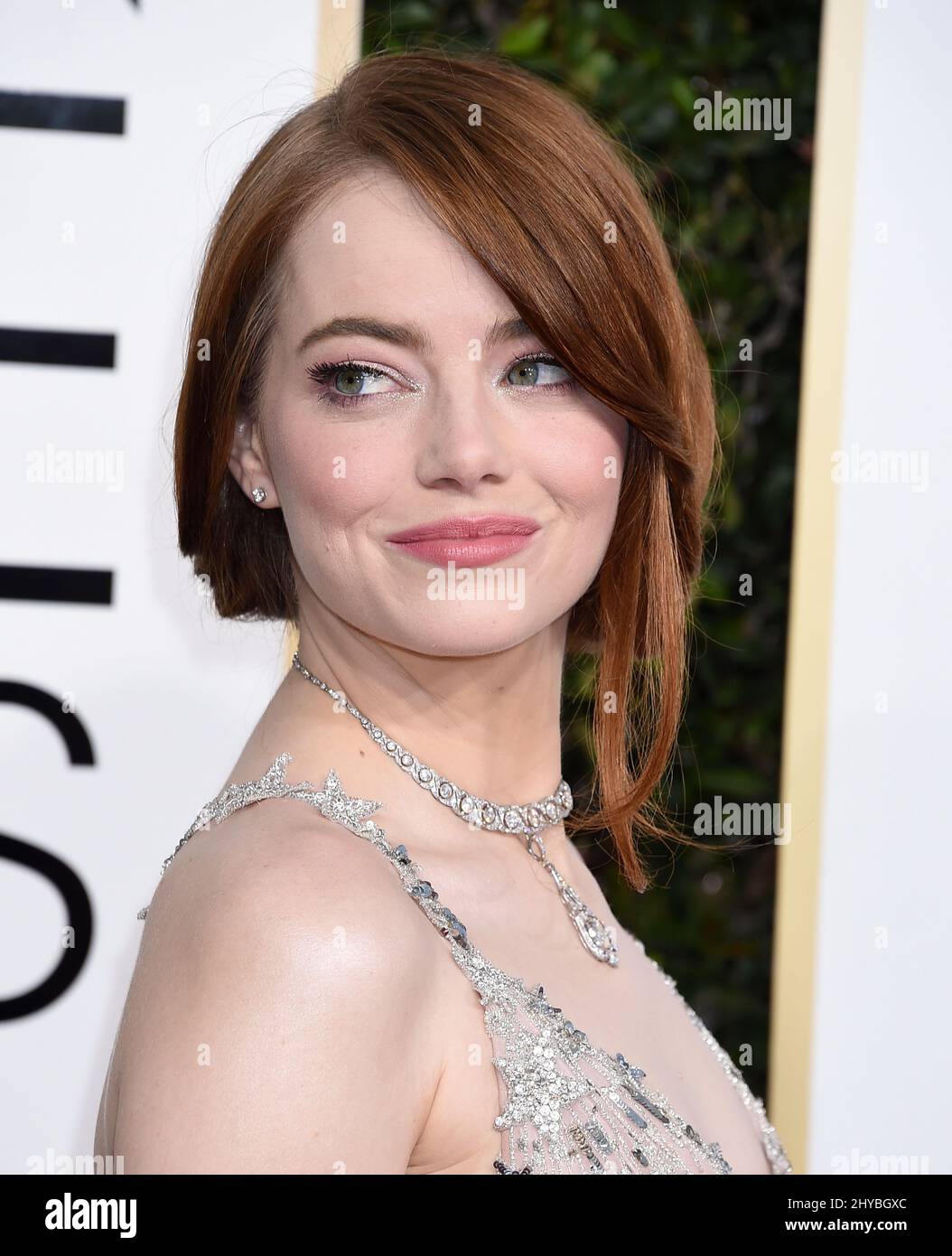 Emma Stone attending the 74th Annual Golden Globe Awards held at the ...