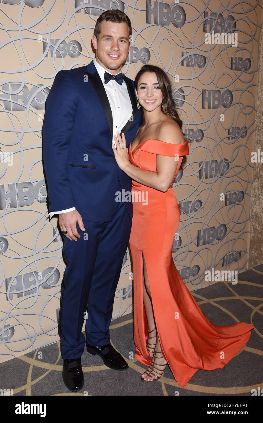 Colton Underwood and Aly Raisman attends HBO'S Golden Globes after ...