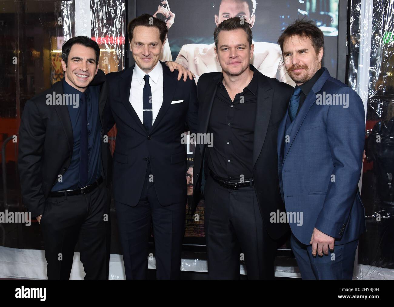 Chris Messina, MAtt Ross, Matt Damon and Sam Rockwell attending the ...