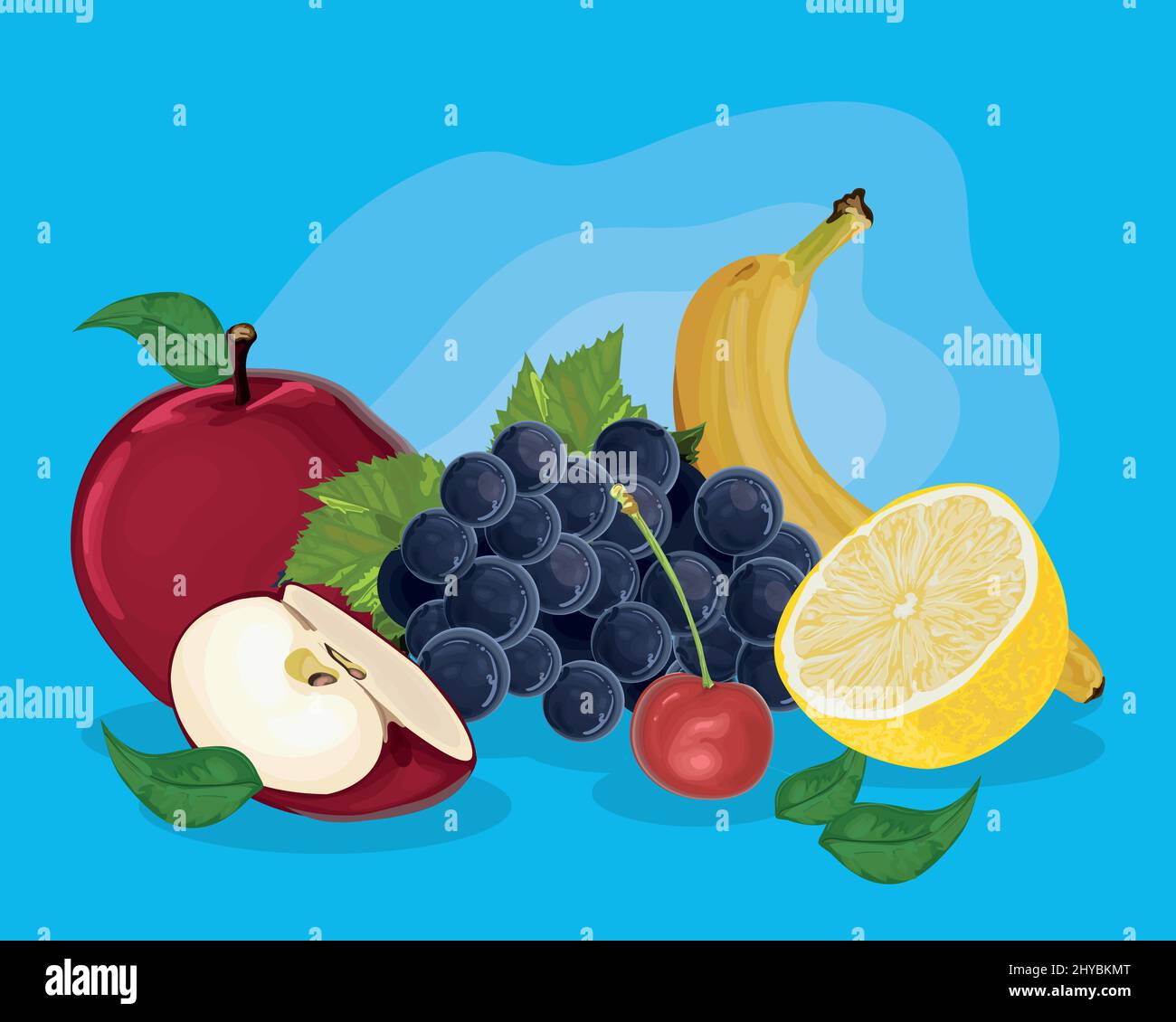 realistic fruits card Stock Vector Image & Art - Alamy