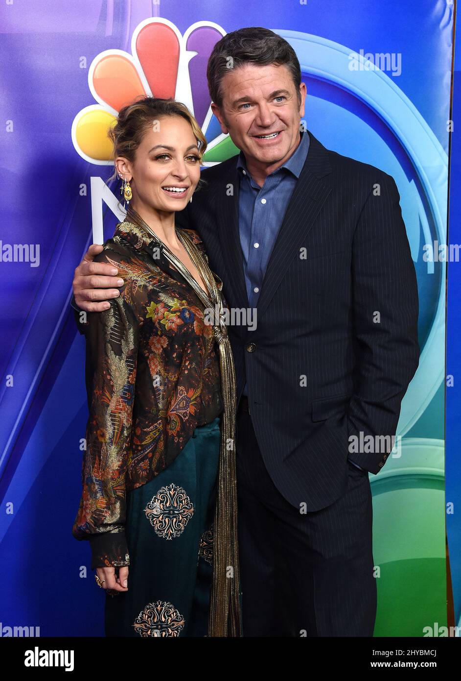 Nicole Richie and John Michael Higgins attending the NBCUniversal Press ...