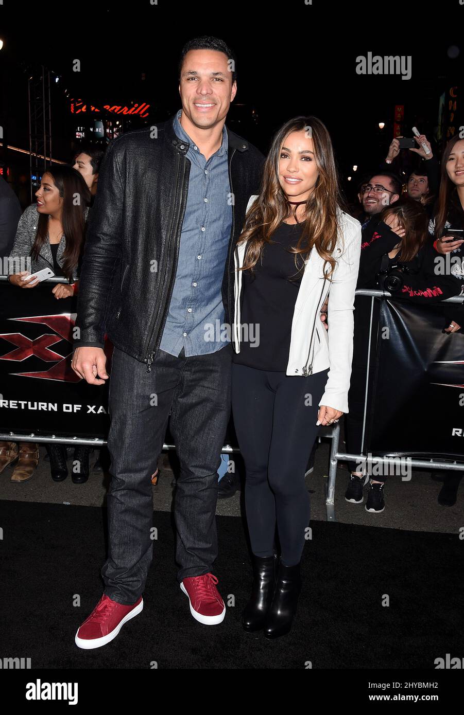 Tony Gonzalez and October Gonzalez arriving for the "xXx: Return of ...