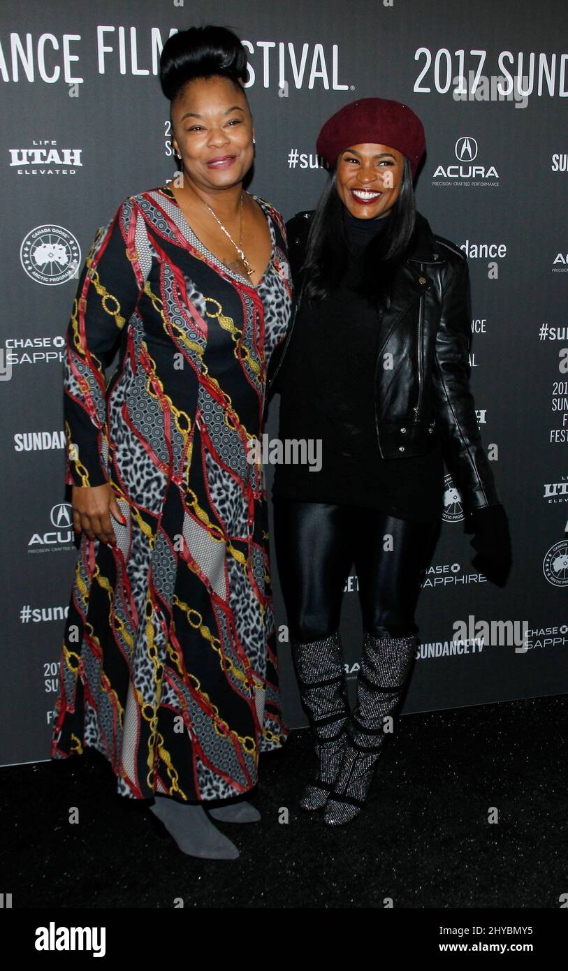 Roxanne Shante and Nia Long attends the "Roxanne Roxanne" premiere at ...