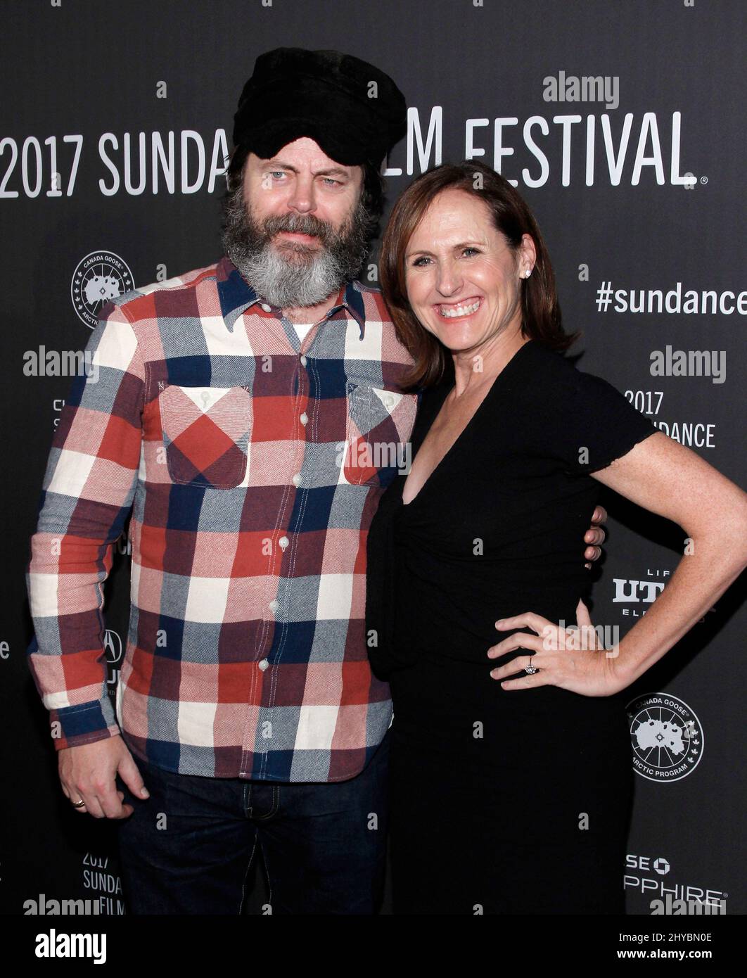 Nick Offerman, Molly Shannon attends the "The little hours" premiere at ...