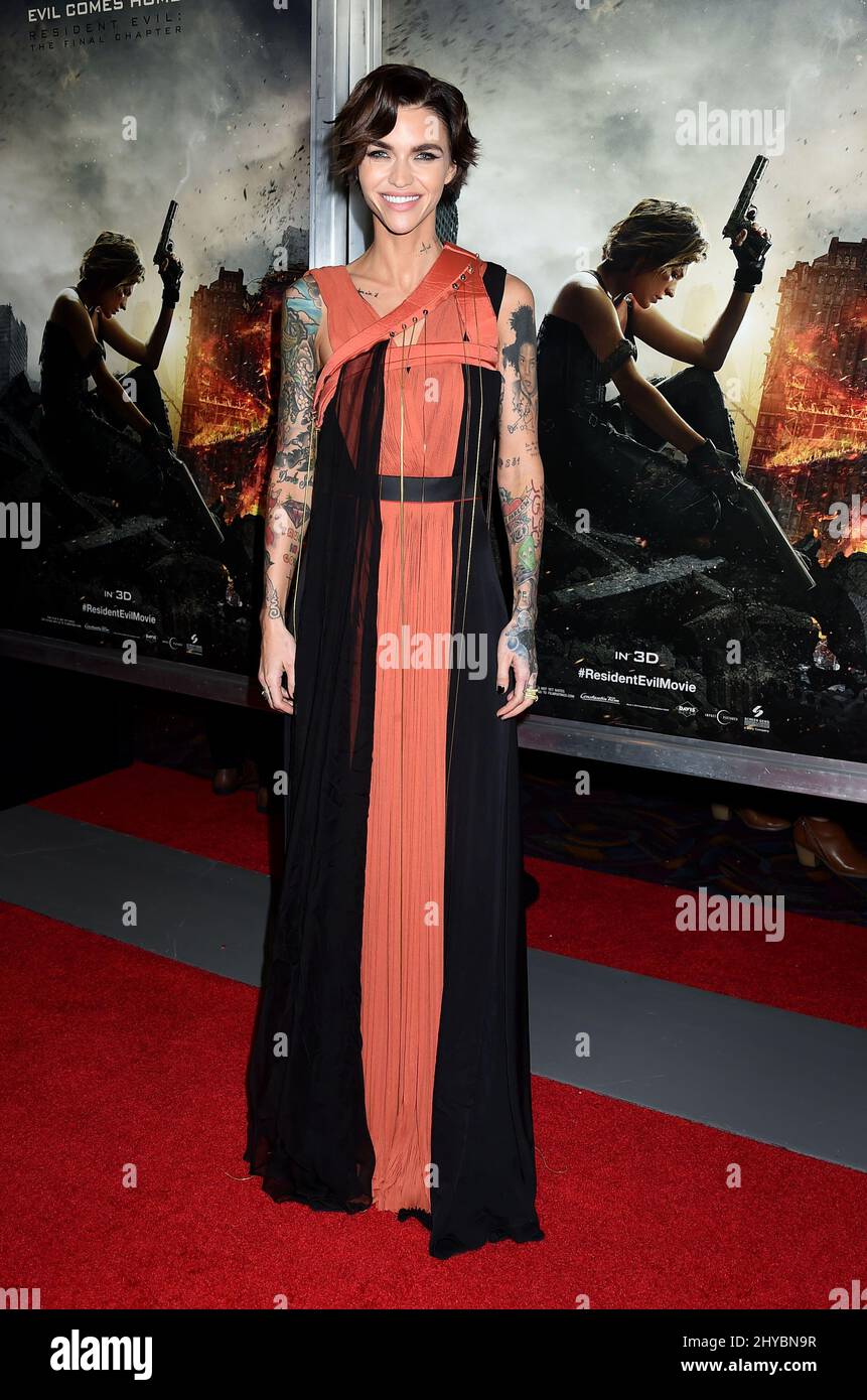 Ruby Rose attending the Los Angeles premiere screening of 'Resident ...