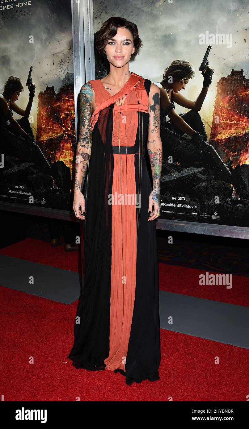 Ruby Rose attending the Los Angeles premiere screening of 'Resident ...