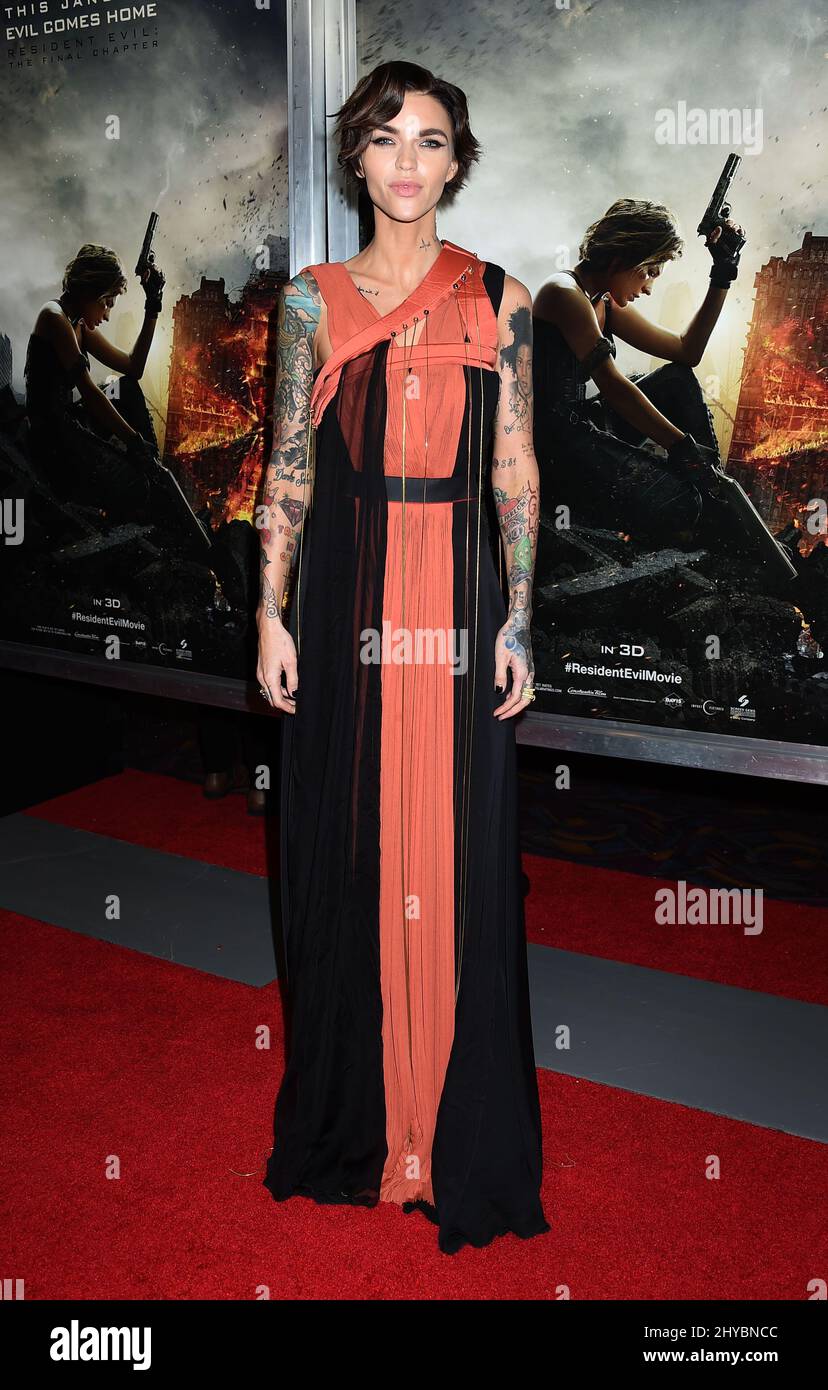 Ruby Rose attending the Los Angeles premiere screening of 'Resident ...