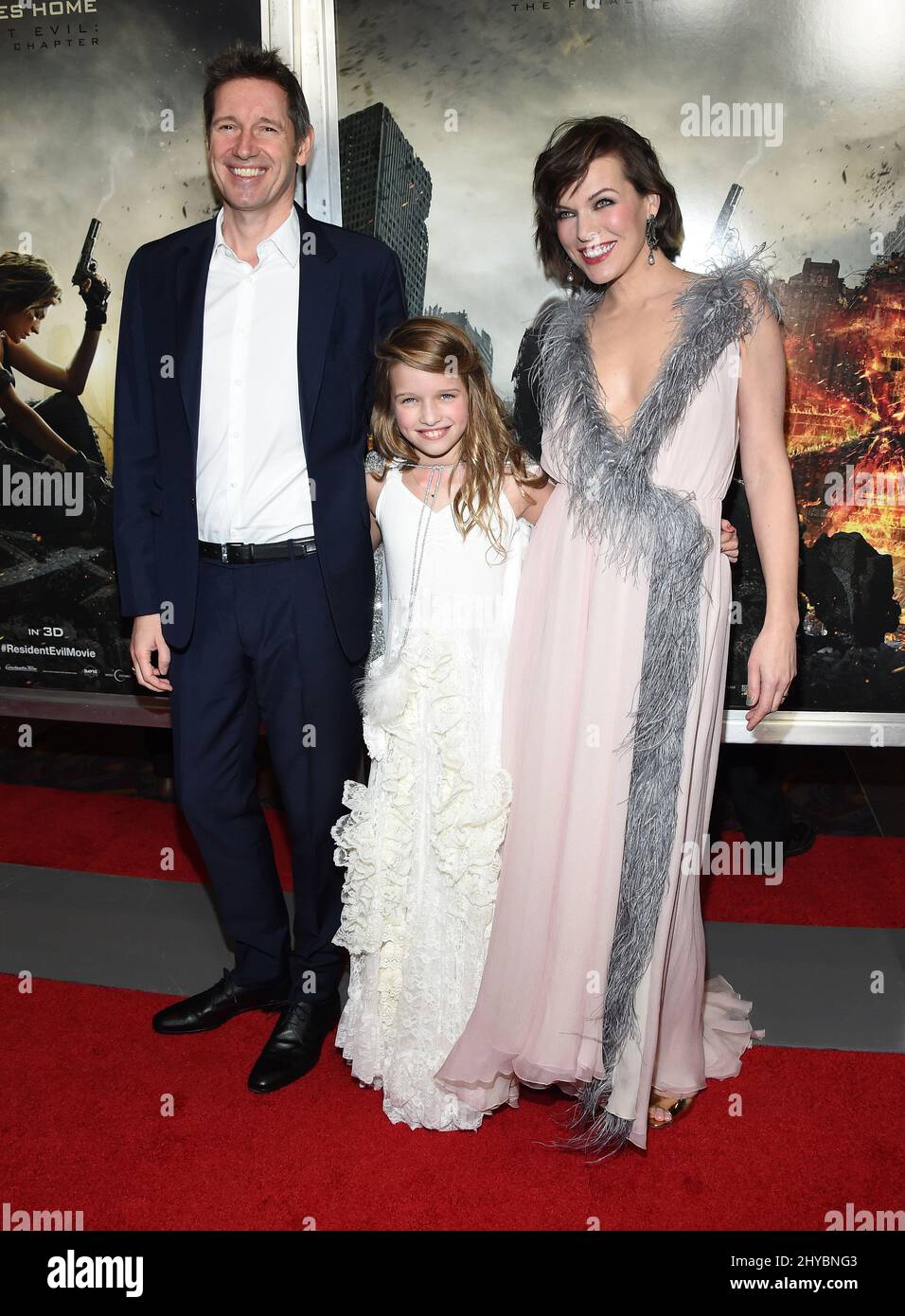 Paul W. S. Anderson, Milla Jovovich and Ever Anderson attending the Los ...