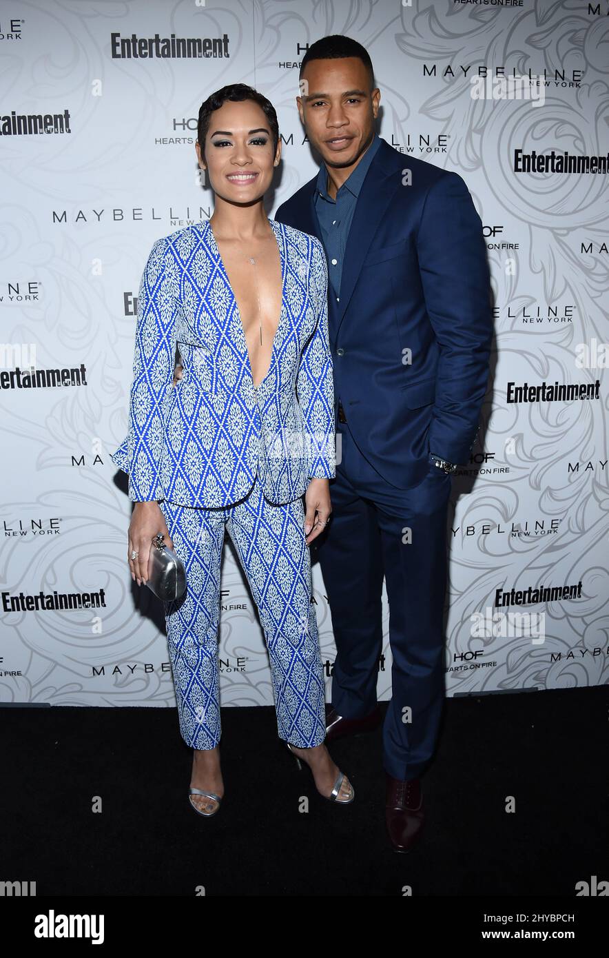 Grace Gealey and Trai Byers arriving to the Entertainment Weekly's Official Pre-SAG Awards ...