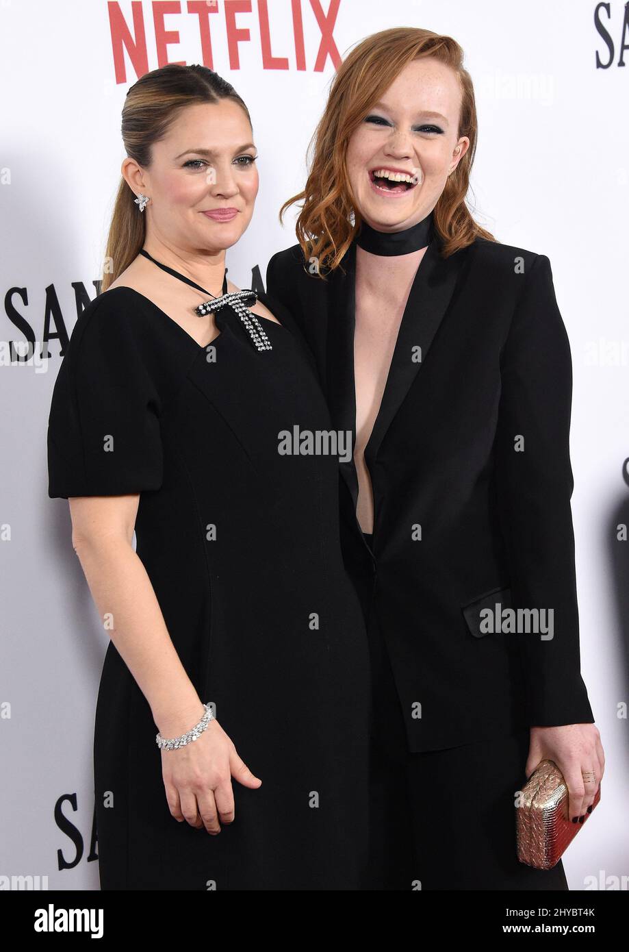 Drew Barrymore and Liv Hewson arriving to the Netflix's Premiere of ...