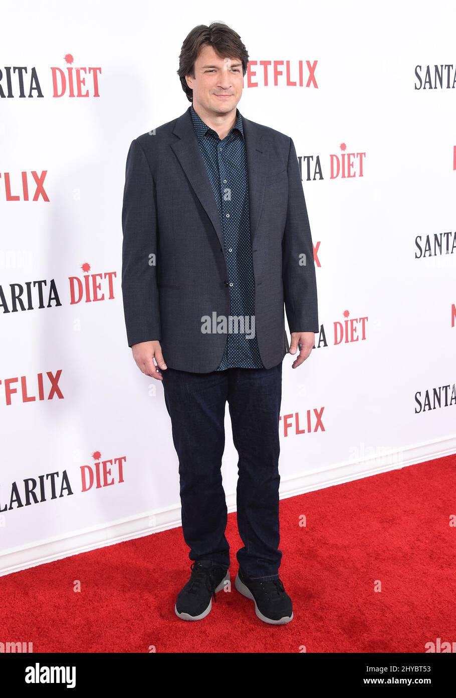Nathan Fillion arriving to the Netflix's Premiere of "Santa Clarita ...