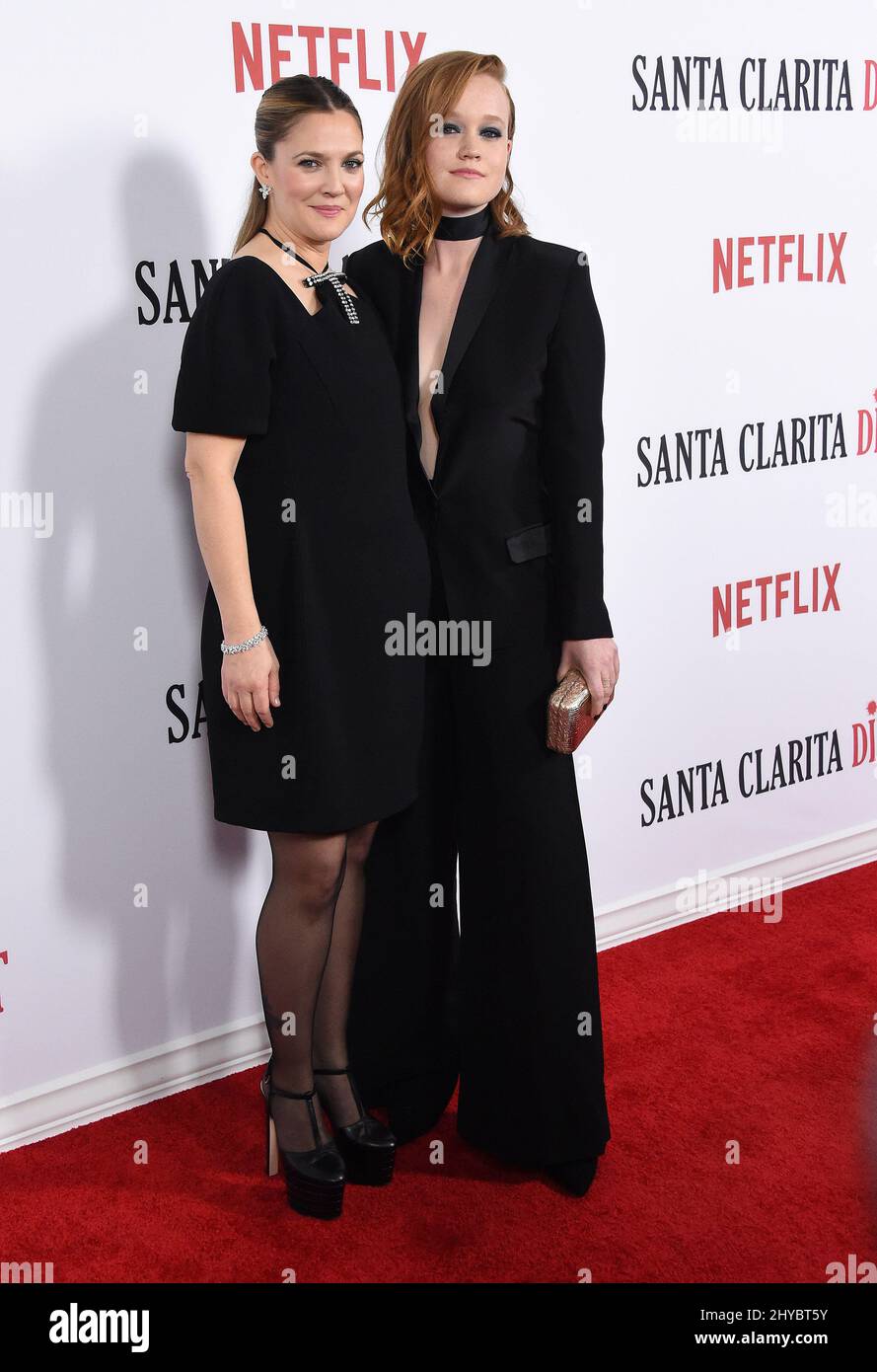 Drew Barrymore and Liv Hewson arriving to the Netflix's Premiere of ...