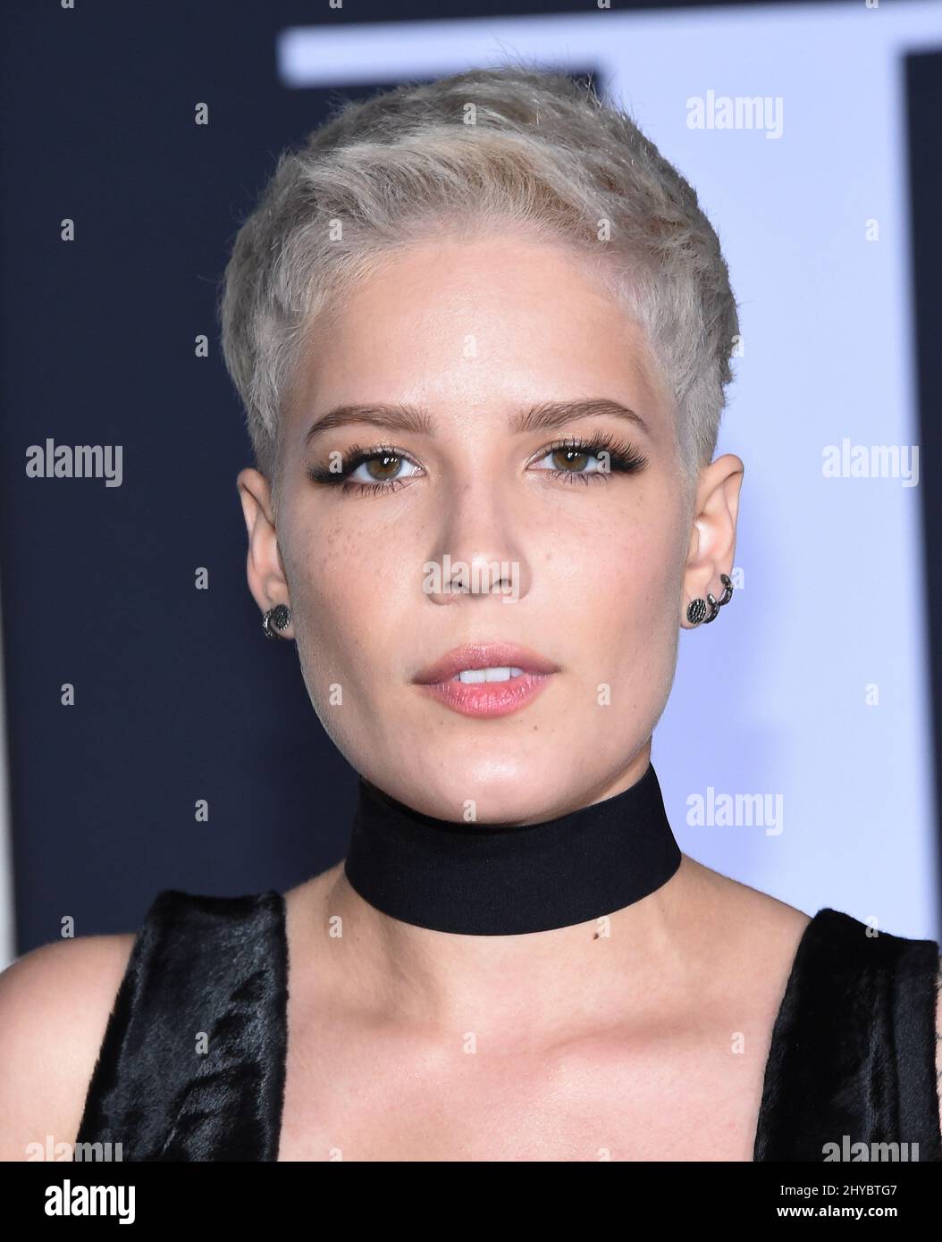 Halsey attending the "Fifty Shades Darker" premiere held at The Theatre ...