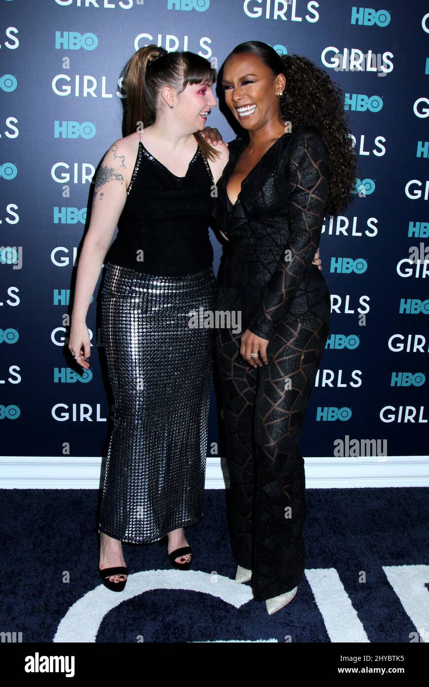 Lena Dunham & Janet Mock attending the 'Girls' Sixth & Final Season ...