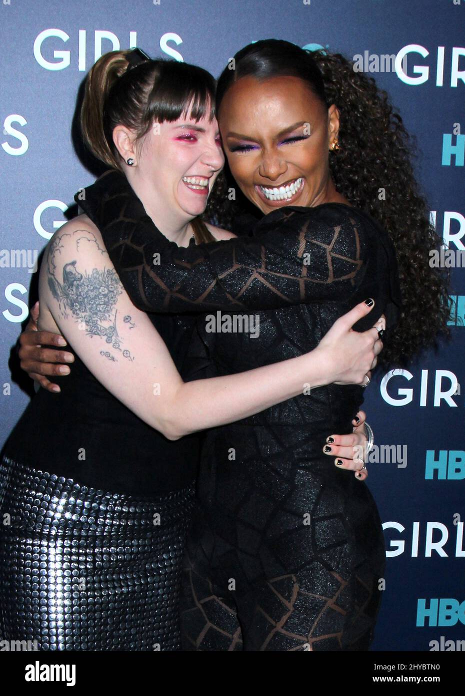 Lena Dunham & Janet Mock attending the 'Girls' Sixth & Final Season ...