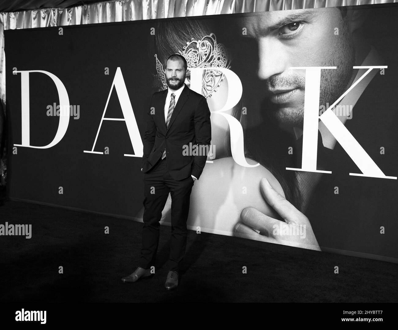 Jamie Dornan arriving to the "Fifty Shades Darker" premiere held at The ...