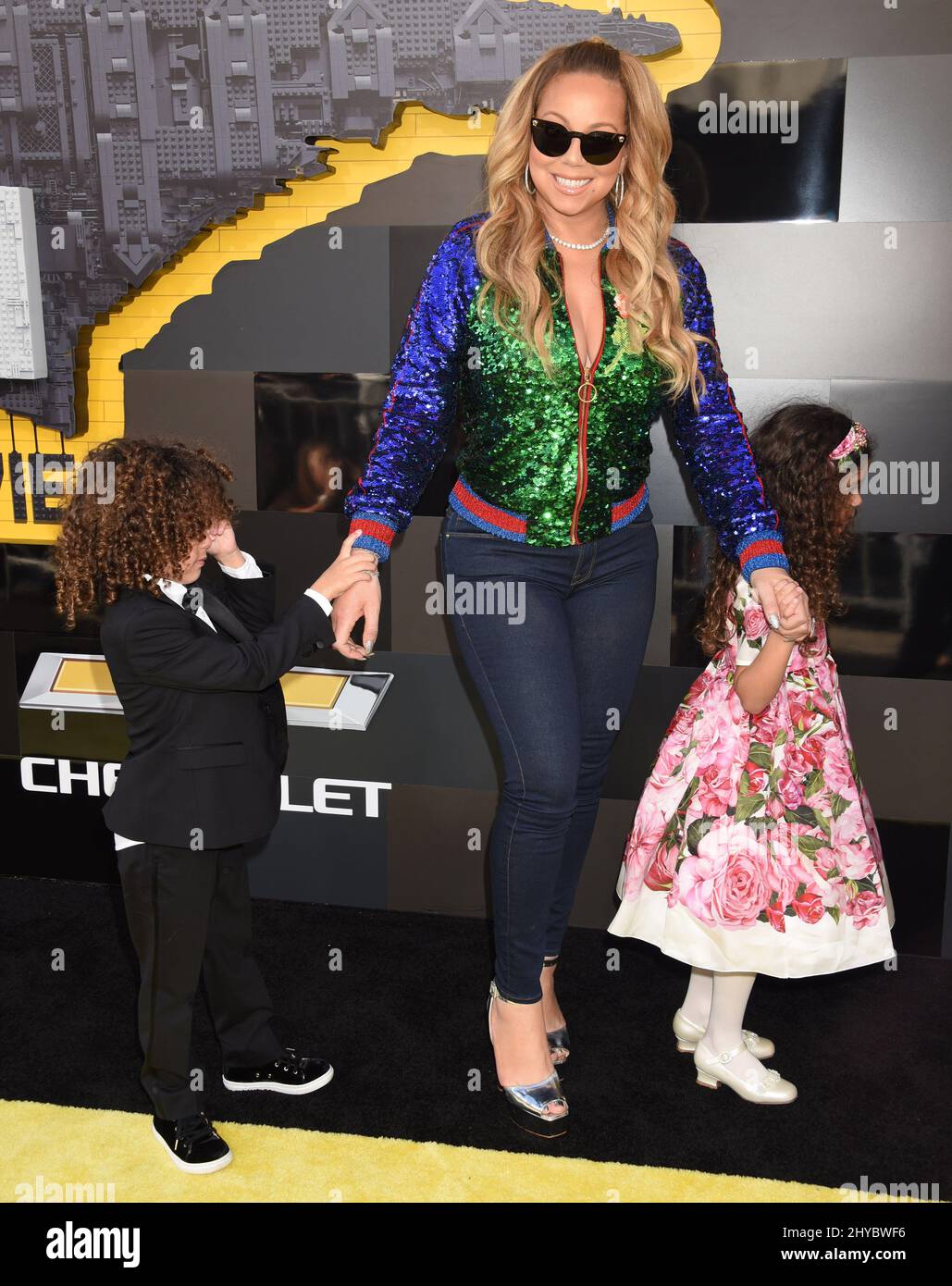 Mariah Carey, Moroccan Cannon and Monroe Cannon attending the The Lego ...