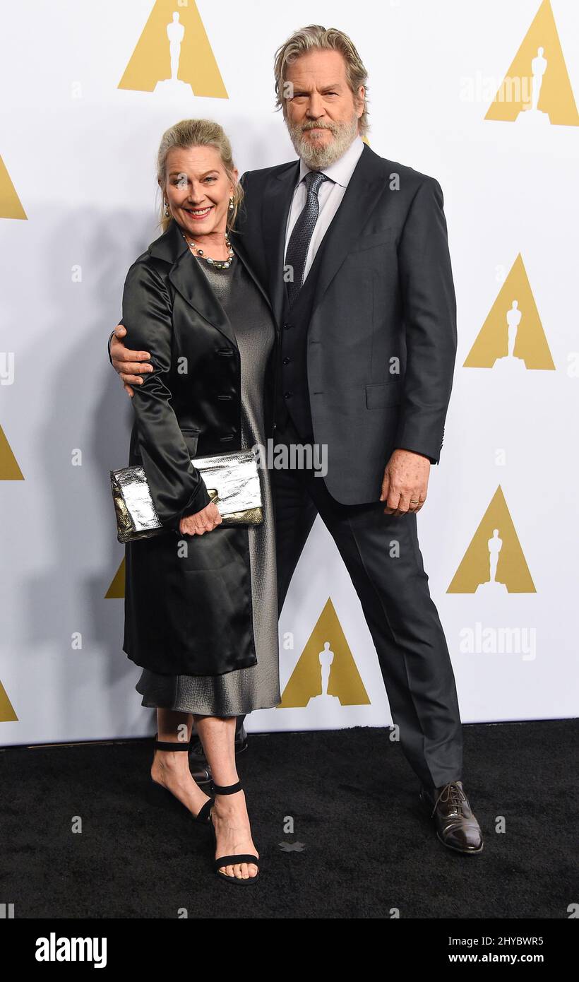 Jeff Bridges and Susan Bridges arriving to the Oscar Nominee Luncheon ...