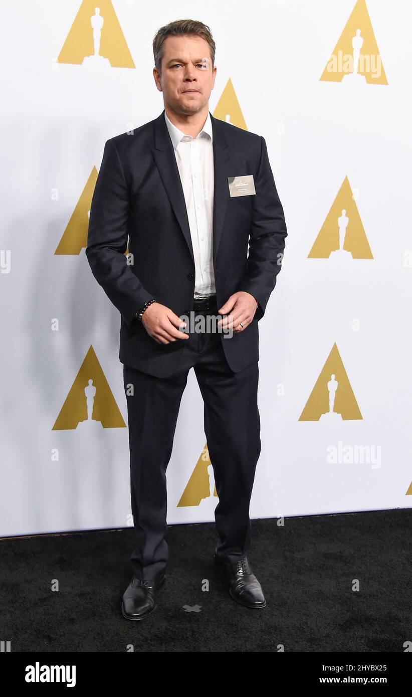 Matt Damon arriving to the Oscar Nominee Luncheon 2017 held at the ...