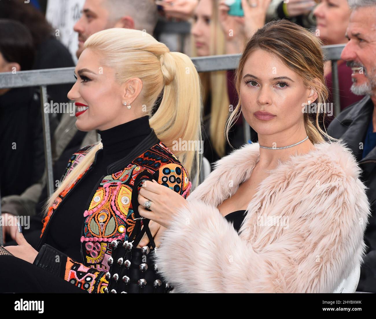 Gwen Stefani and Behati Prinsloo attending Adam Levine's Hollywood Walk ...