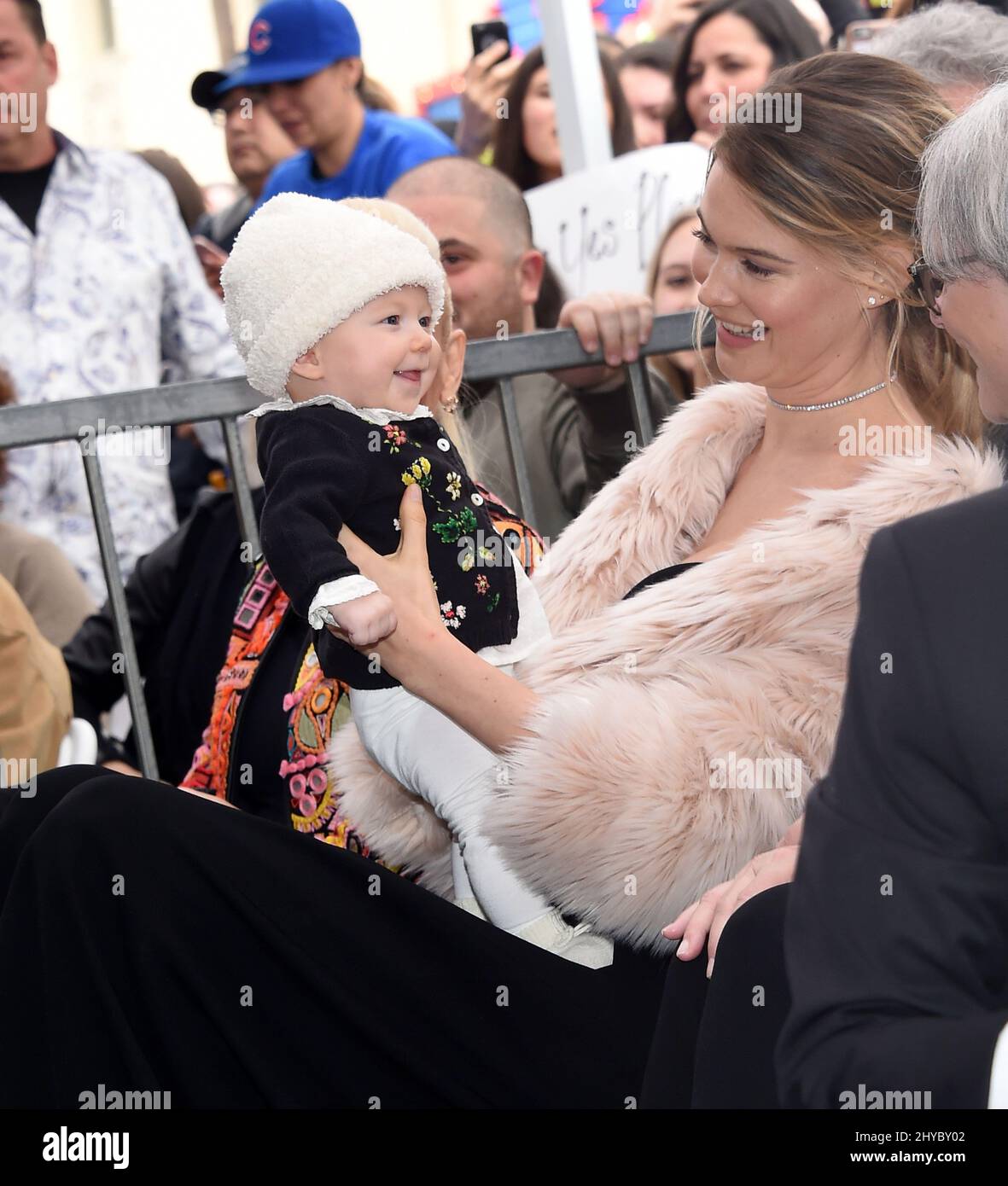 Behati Prinsloo and Dusty Levine arriving to the Walk of Fame honors ...