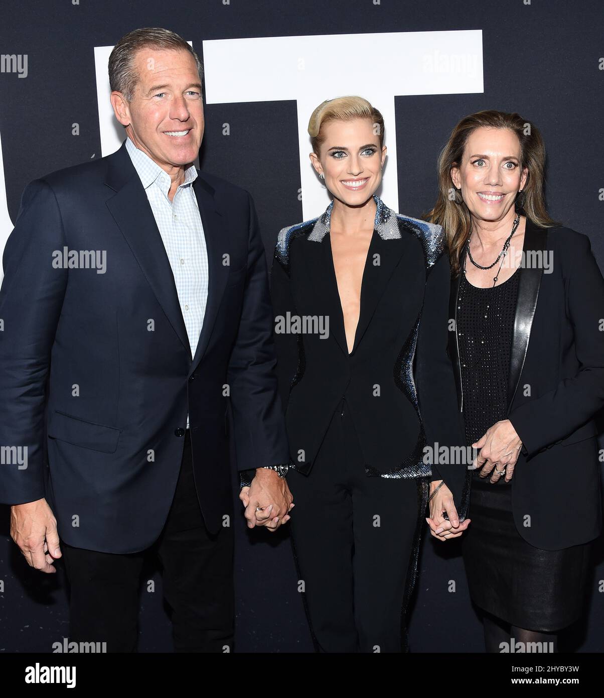 Brian Williams, Allison Williams and Jane Stoddard Williams arriving to ...