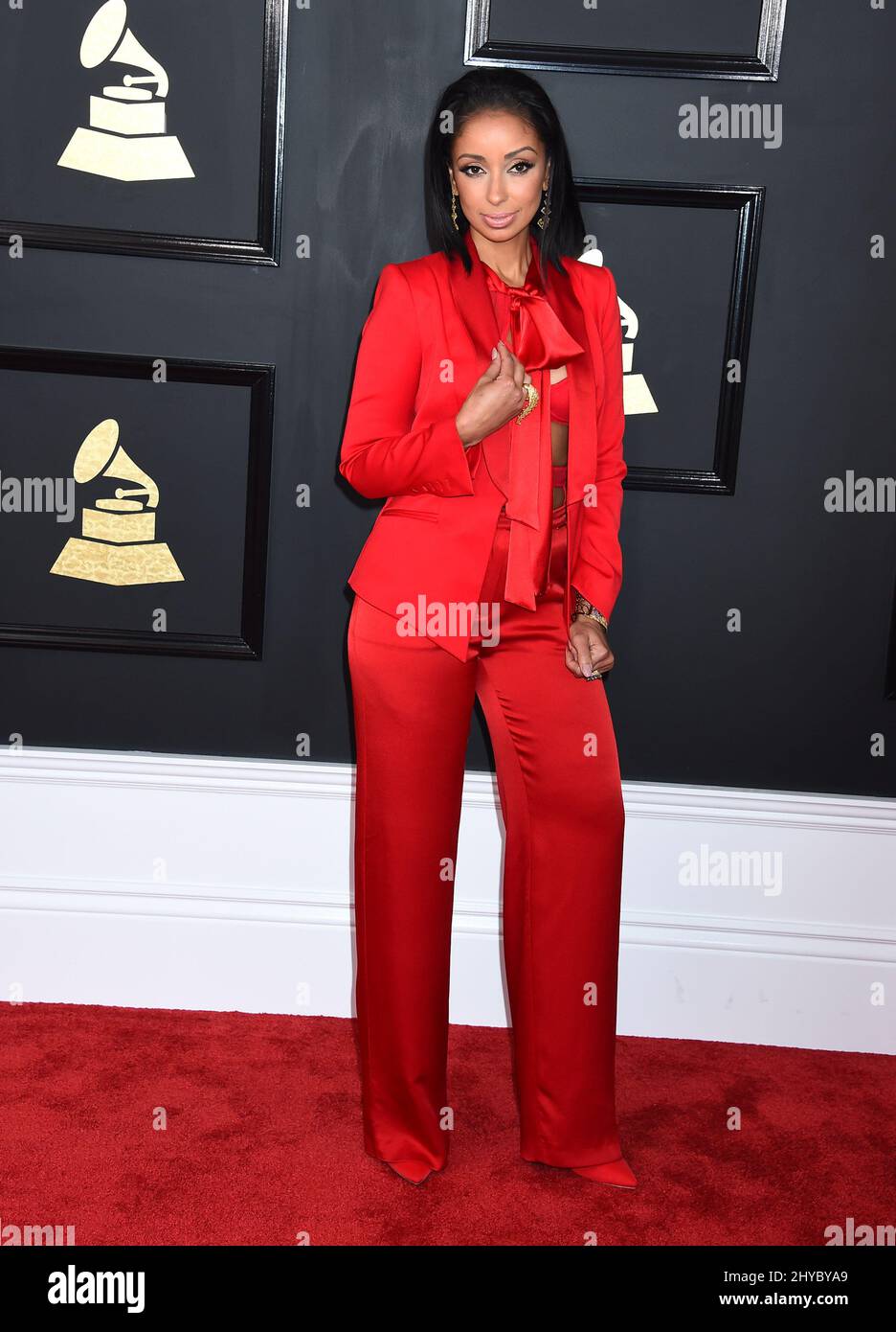 Mya attending the 59th Annual Grammy Awards in Los Angeles Stock Photo ...