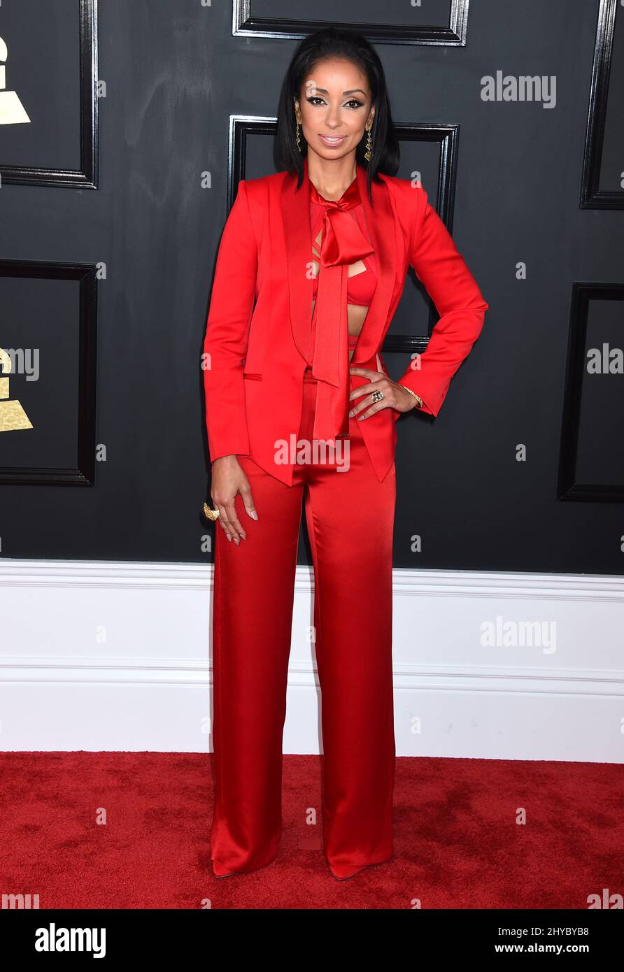 Mya attending the 59th Annual Grammy Awards in Los Angeles Stock Photo ...