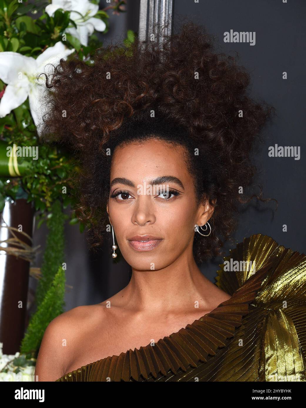Solange Knowles attending the 59th Annual Grammy Awards in Los Angeles ...