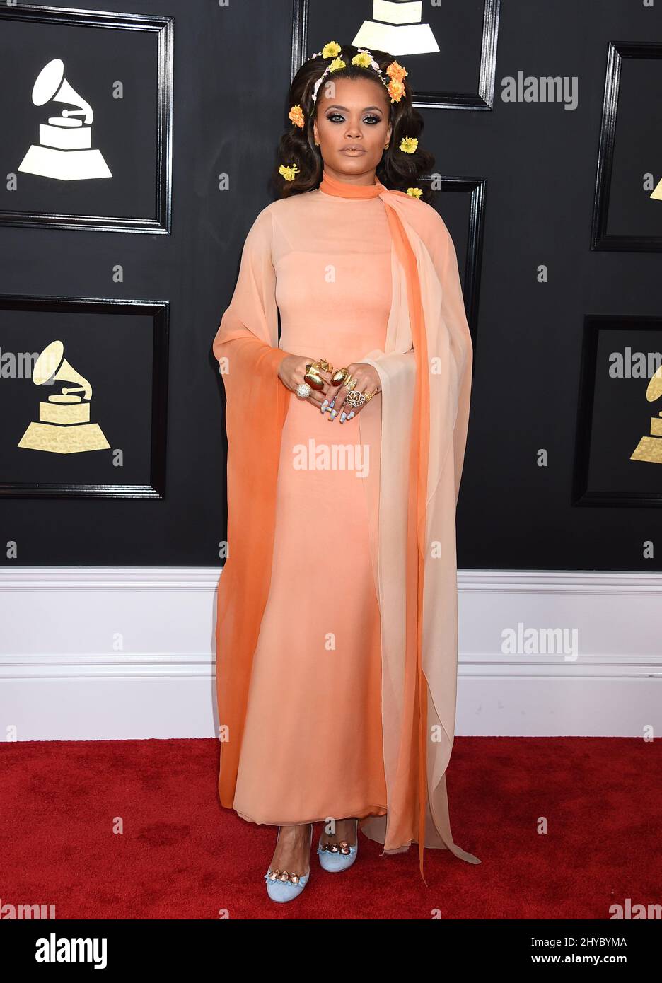 Audra Day attending the 59th Annual Grammy Awards in Los Angeles Stock ...
