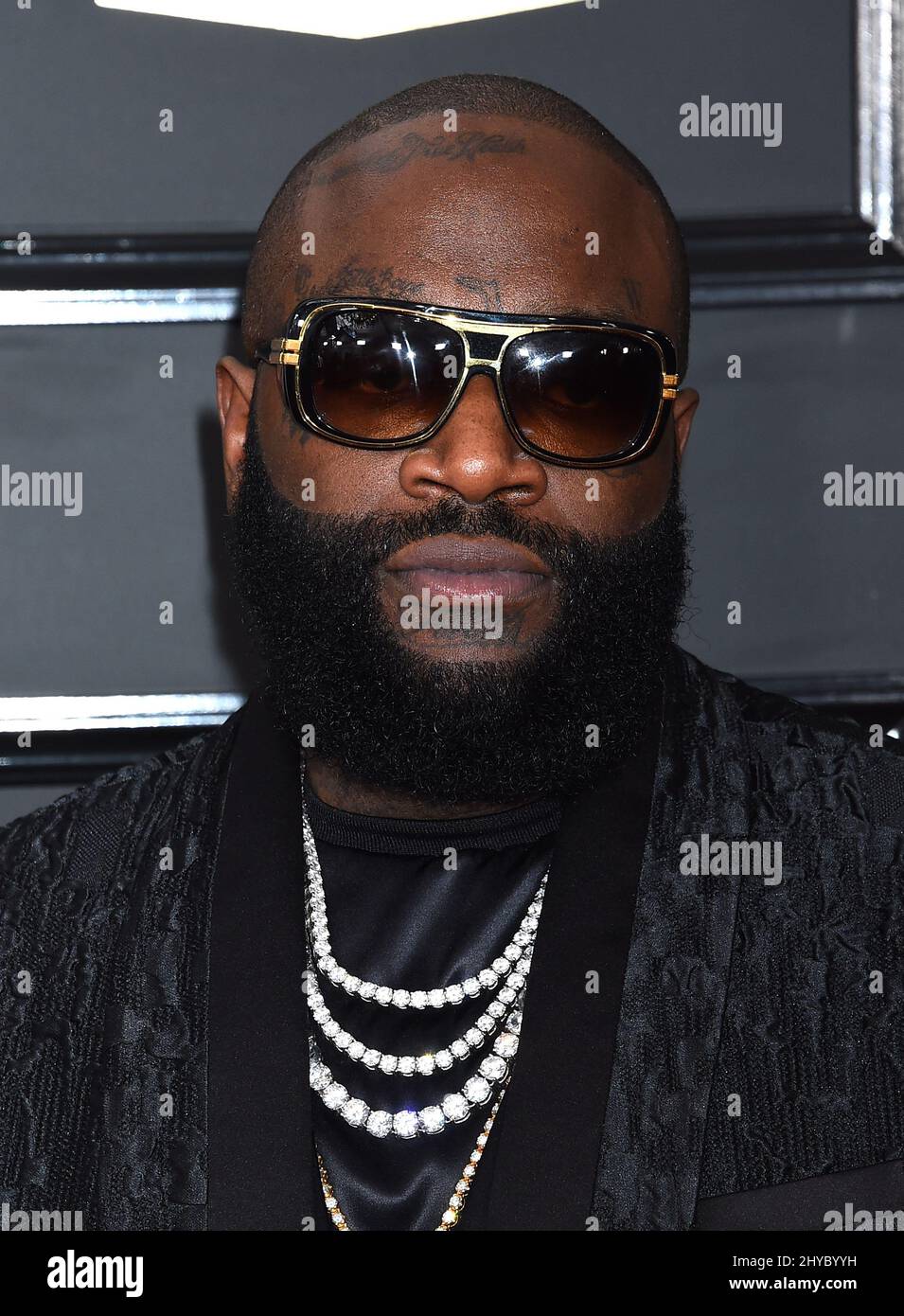 Rick Ross attending the 59th Annual Grammy Awards in Los Angeles Stock ...