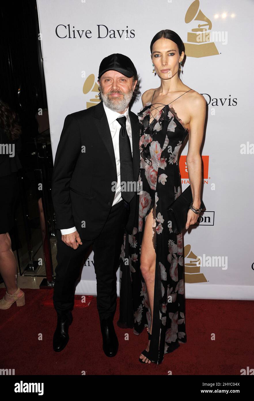 Lars Ulrich, Jessica Miller attends the 2017 Pre-GRAMMY Gala and Salute ...