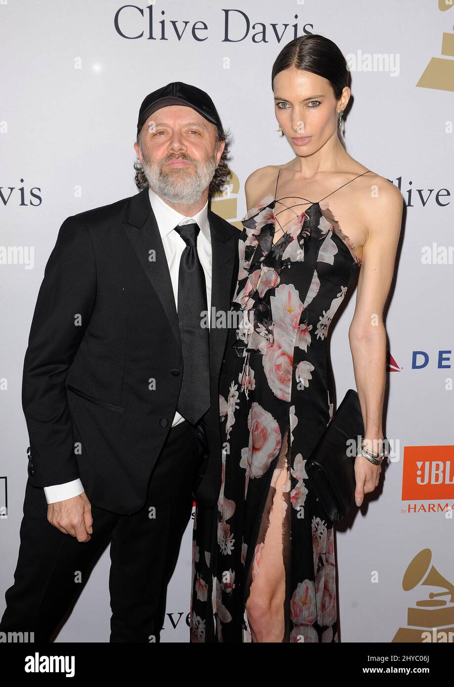 Lars Ulrich, Jessica Miller attends the 2017 Pre-GRAMMY Gala and Salute ...